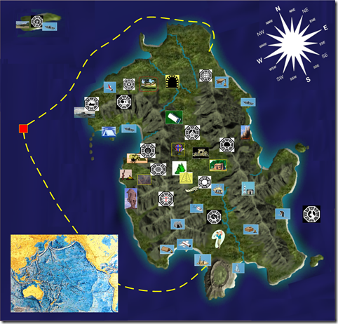 MONTAÑA TRENES E HISTORIAS: LOST: MAPA DE LA ISLA